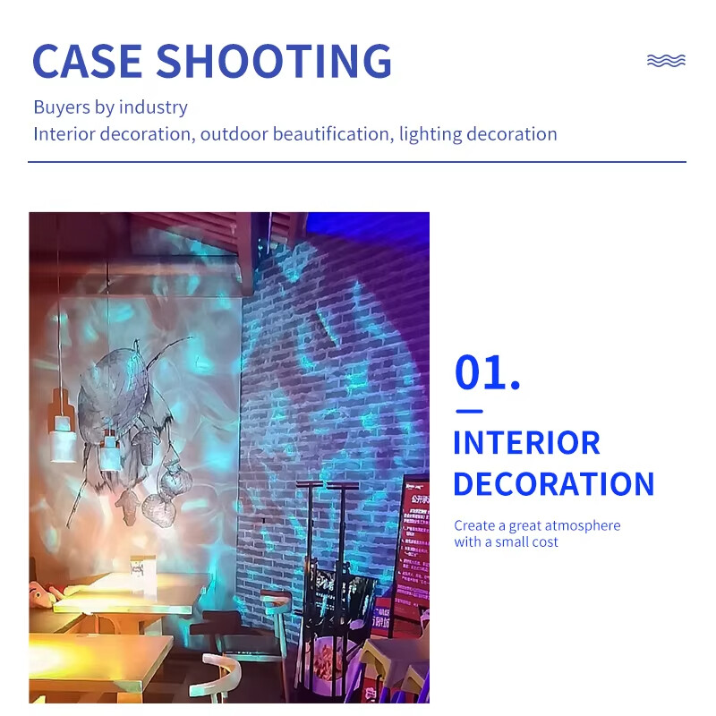 40W-600W Waterproof Outdoor Water Wave Ripple Ocean Effect GOBO Light ...