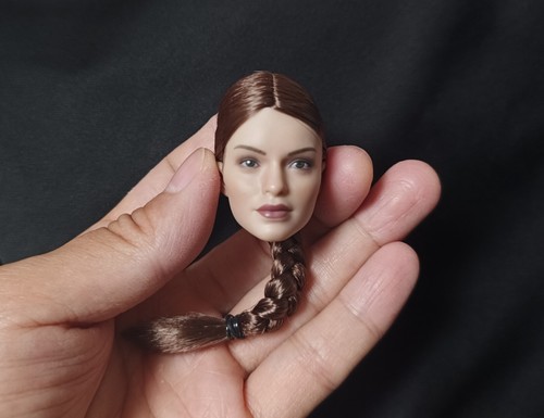 1/6 Female Head Sculpt Rooted Hair for Phicen 12" Hot toys Action ...