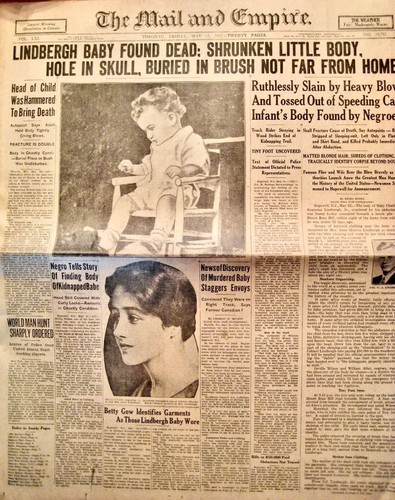 RARE VINTAGE ORIGINAL 1932 MAIL AND EMPIRE NEWSPAPER"LINDBERGH BABY ...