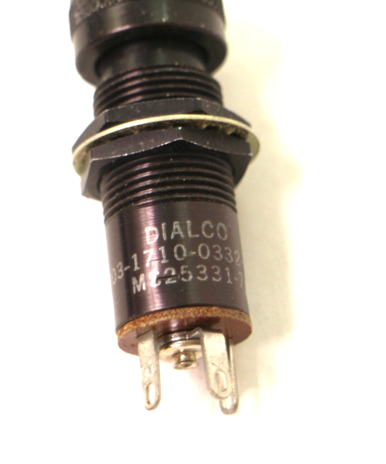 Dialco 803-1710-0332-504 MS25331-7 Push Button Green Indicator Light | eBay