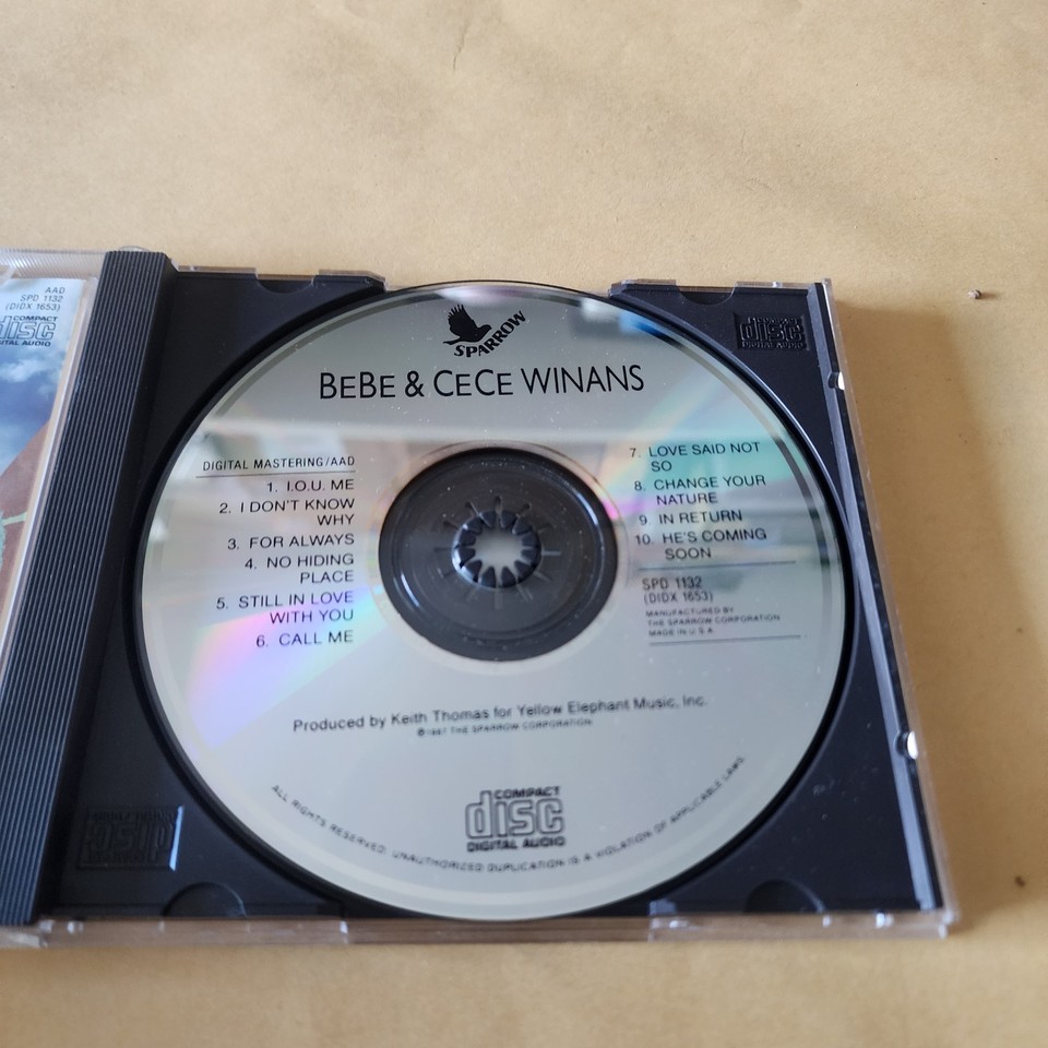 BeBe & CeCe Winans Self-Titled CD 1987 Capitol Gospel R&B | eBay