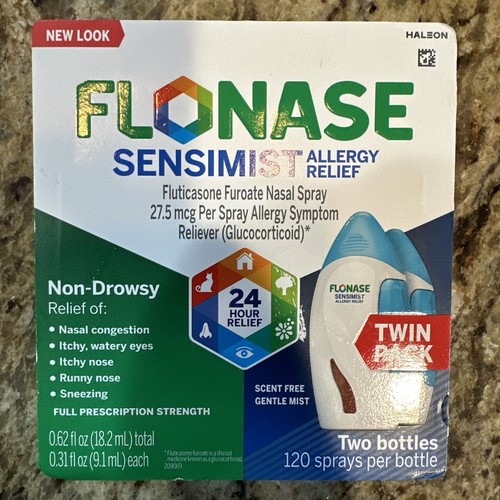 FLONASE SENSIMIST Spray Allergy Relief for Nose and Eyes Twin Pack ...