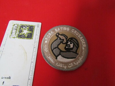 MILITARY PATCH THEATER MADE SEW ON AFGHANISTAN PORK EATING CRUSADER | eBay