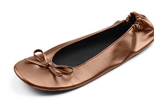 Women's Foldable Portable Travel Ballet Flat Roll up Slipper Shoes | eBay
