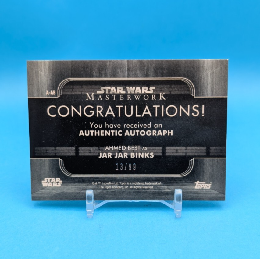 Ahmed Best Jar Jar Binks 2020 Topps Star Wars Masterwork Autograph A-AB ...