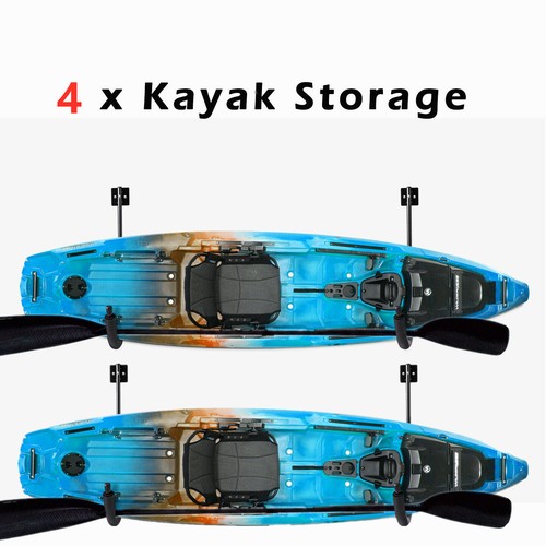 2 Pair Kayak Storage Wall Mount Hanger Rack for Canoe Paddle Kayak ...