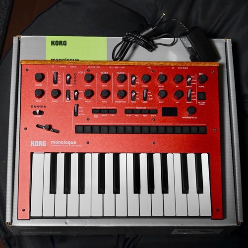KORG MONOLOGUE RED Monophonic Analogue Synthesizer w/Box/Manual/AC ...