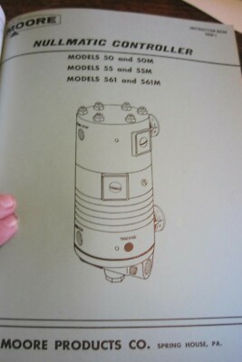MOORE NULLMATIC CONTROLLER INSTRUCTION BK- Models 50/55/561 | eBay