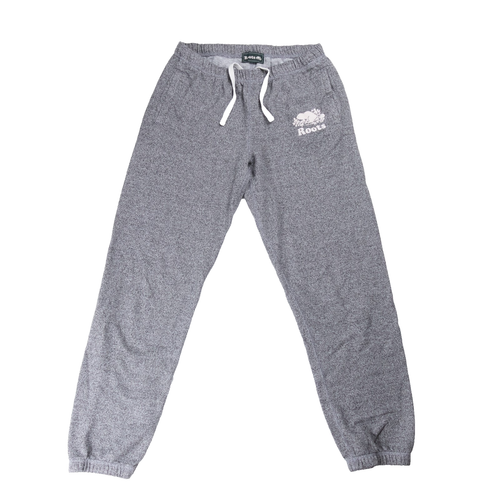 Roots Organic Original BF Sweatpants Gray Size XL Logo Fleece Cuffed ...