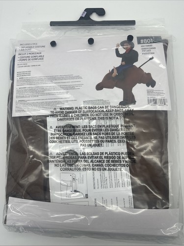 Inflatable Bucking Bronco Blow Up Costume Adult Bull Rider Rodeo Up To ...