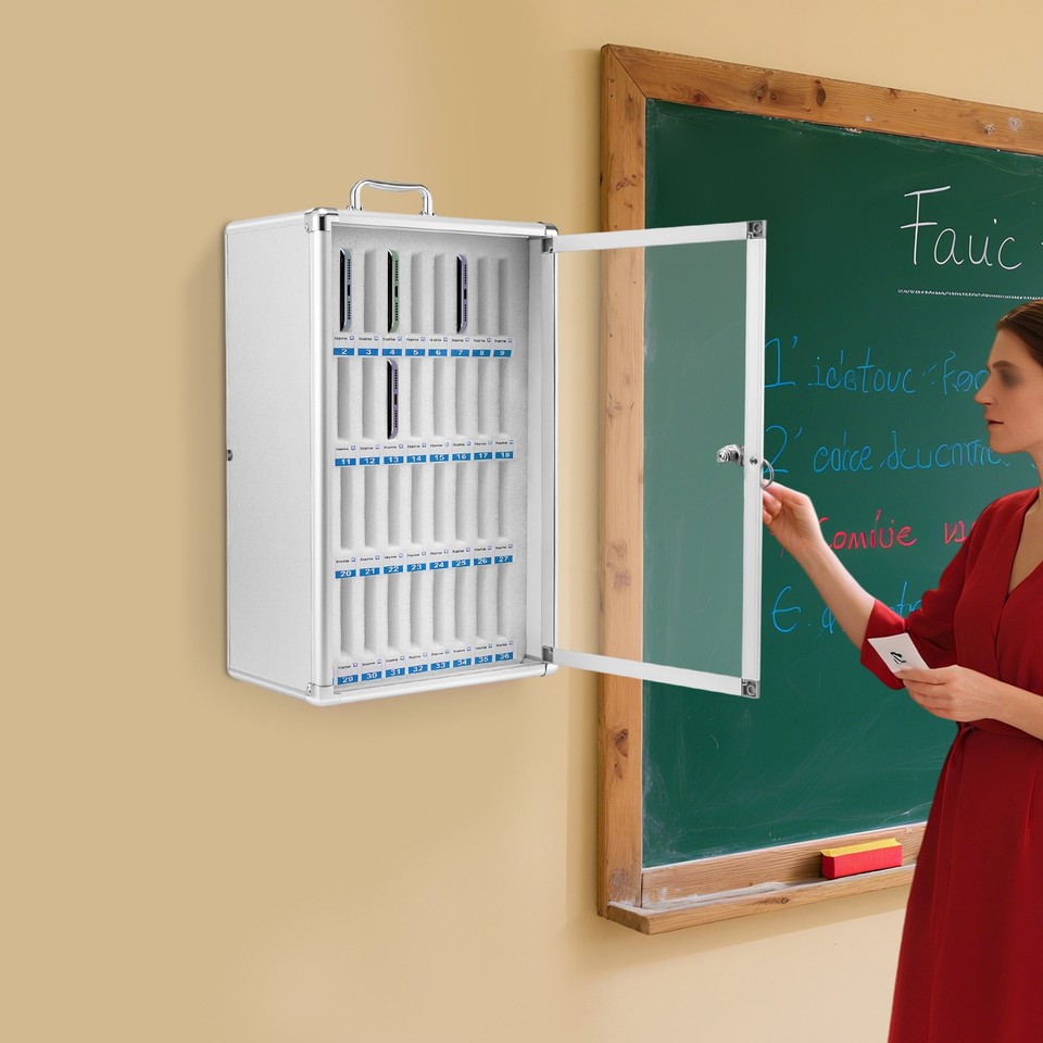 36 Slots Cell Phone Storage Station Locker Cell Phones Cabinet Box ...