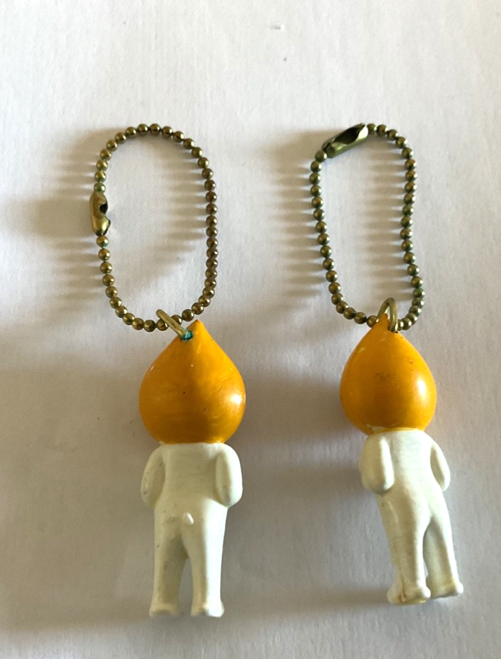 2 porte clefs ESSO Mr gouttes d’huile- oil drop boy-garage-voiture ...