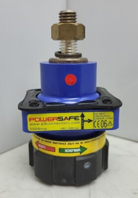 PowerSafe L3 P3 Power Connector Panel Mount 500 Amp IP67 1000 Vac Blue ...