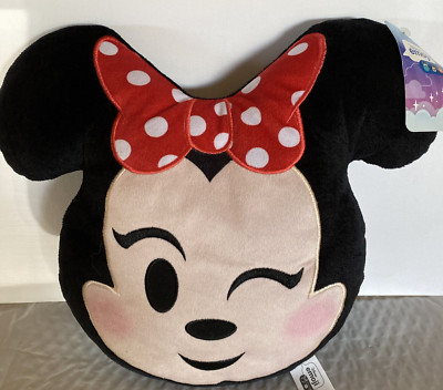 Disney Emoji Minnie Mouse Winking 13" Plush Pillow Surface Stuffed ...