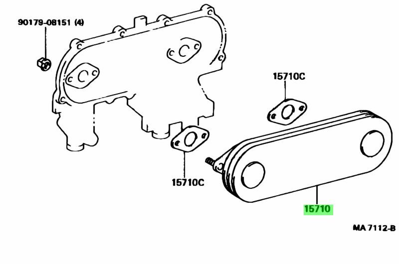 TOYOTA LEXUS Genuine Oil Cooler ASSY 15710-54030 LAND CRUISER 4RUNNER ...