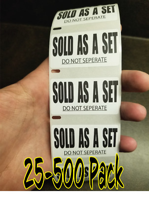 SOLD AS A SET 25-1000 Pack warning Label decal sticker do not separate ...