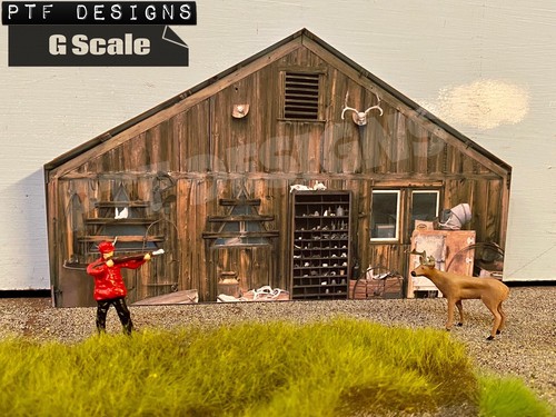 G Scale Scratch Built “Hunting Cabin” Building Flat/Front Lodge- LGB 1: ...
