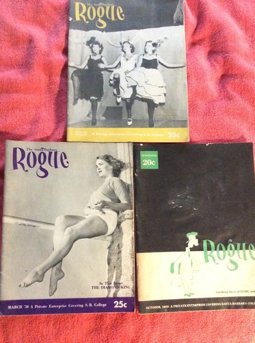 LOT OF 3 SANTA BARBARA ROGUE MAGAZINES MARCH JUNE OCTOBER 1950 COMICS ...