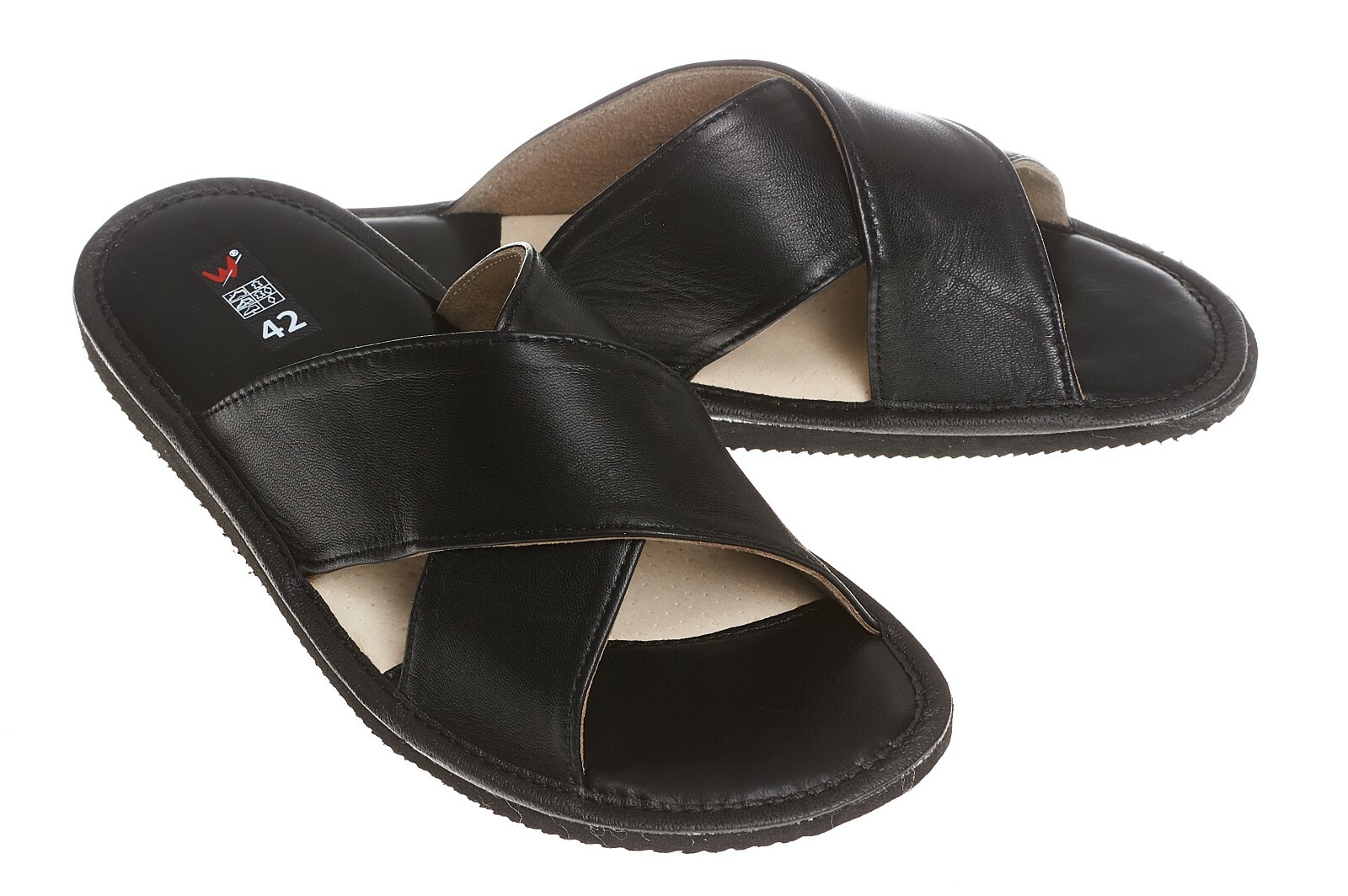 Herren Echtleder Leder HausSchuhe Pantoffeln Latschen Schlappen 40-46 ...