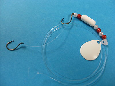 Walleye 2 Hook Floating Float Spinner Blades Rigs Crawler Harness ...