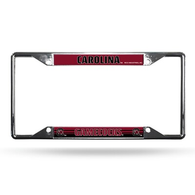 South Carolina Gamecocks EZ View Chrome License Plate Frame. #958 | eBay