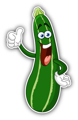 Zucchini Funny Cartoon Car Bumper Sticker Decal 3" x 6" | eBay