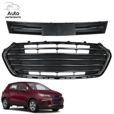Front Bumper Upper+Lower Grille Mesh Painted Grill For Chevrolet Trax ...