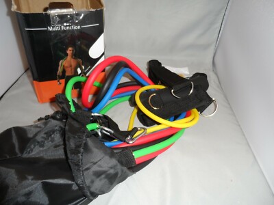 11 Pieces Resistance Trainer Set Exercise Fitness Tube Gym Workout ...