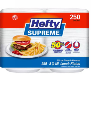Hefty Supreme Foam Disposable Lunch Plates, 8 7/8" (250 ct.) | eBay