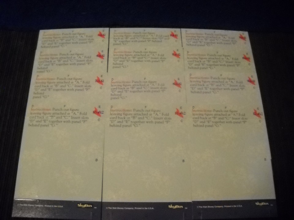 1995 Skybox Disney Cinderella Character Pop-up trading card Set (12) | eBay