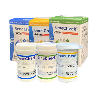New BENECHECK Test Strips - Accurate Glucose, Cholesterol & Uric Acid ...
