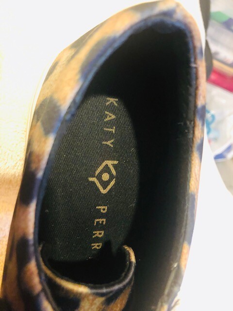 KATY PERRY Womens Leopard Animal Print Sneakers Shoes… - Gem