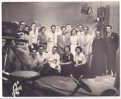 CAMERAS & CUBAN TELEVISION ACTOR IN THE FILMING SET CUBA 1950s VTG ...