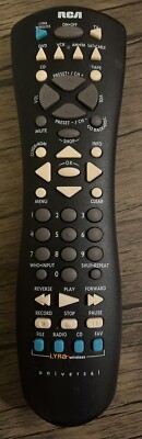 RCA Lyra Wireless TV DVD VCR SAT CBL CRK76AH1 Universal Remote Control ...