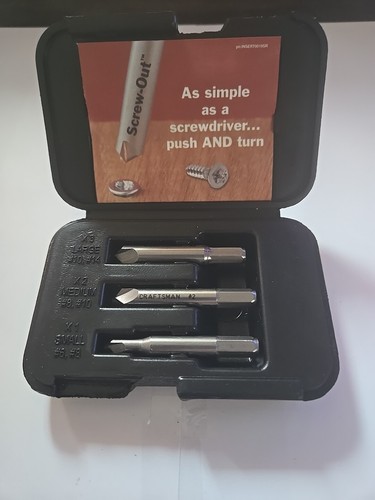 Craftsman 3pc Screw-Out Extractor Set 52154 Made in USA-A Must Have ...