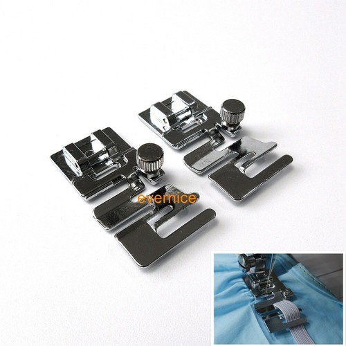 2 Pcs Elastic Sewing Foot Feet Snap-On For Brother Janome Singer Juki ...