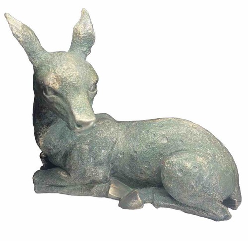 Laying deer Fawn Statue Figurine Garden Outdoor/ Indoor New | eBay