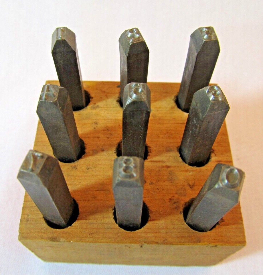 Vintage Sears Roebuck Machine Cut Steel Figures 1/8 inch Set of 9 ...
