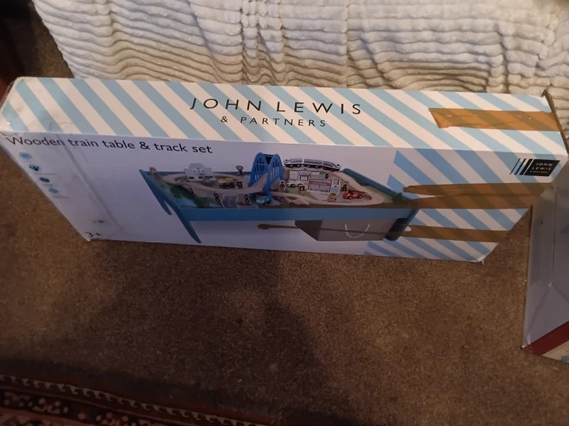 John Lewis Wooden Train Table & Track Set Age: 3+ | eBay UK