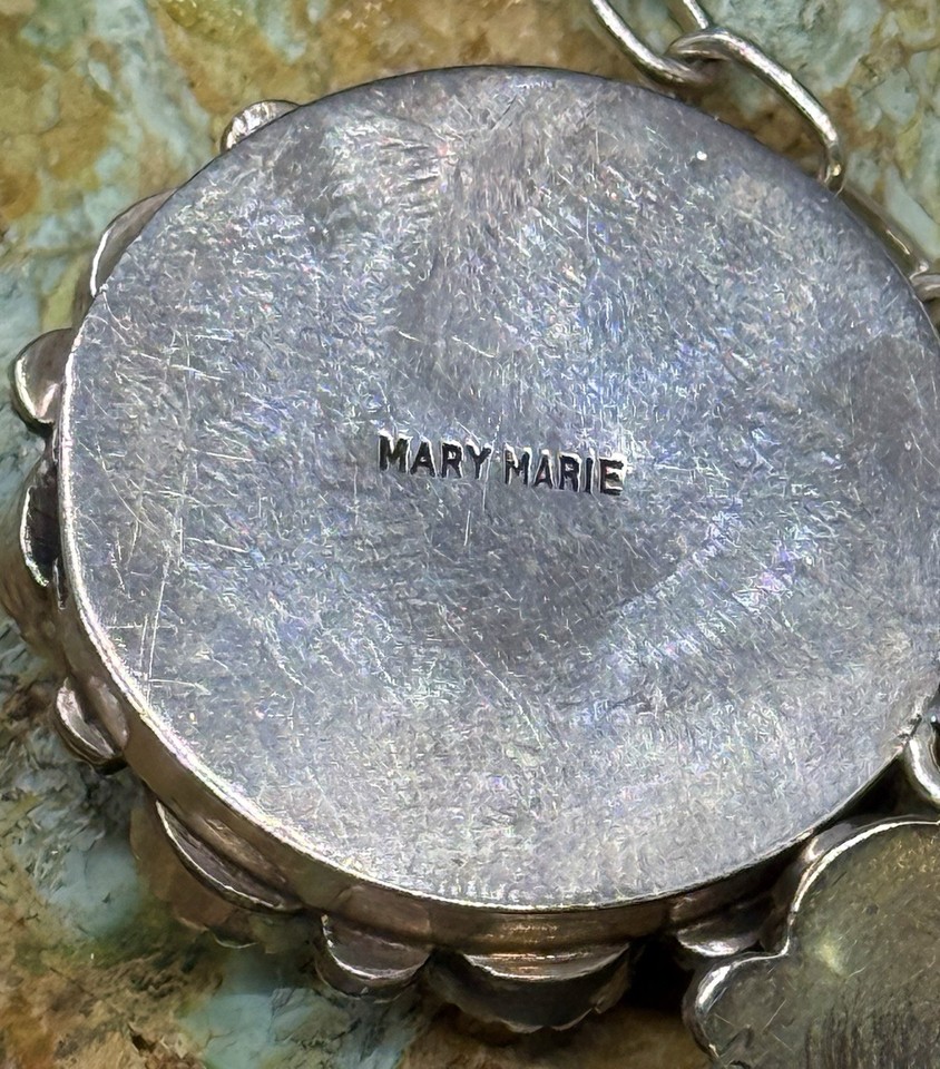 AMAZING Navajo Mary Marie Lincoln Sterling & Oxblood Red Coral Cluster ...