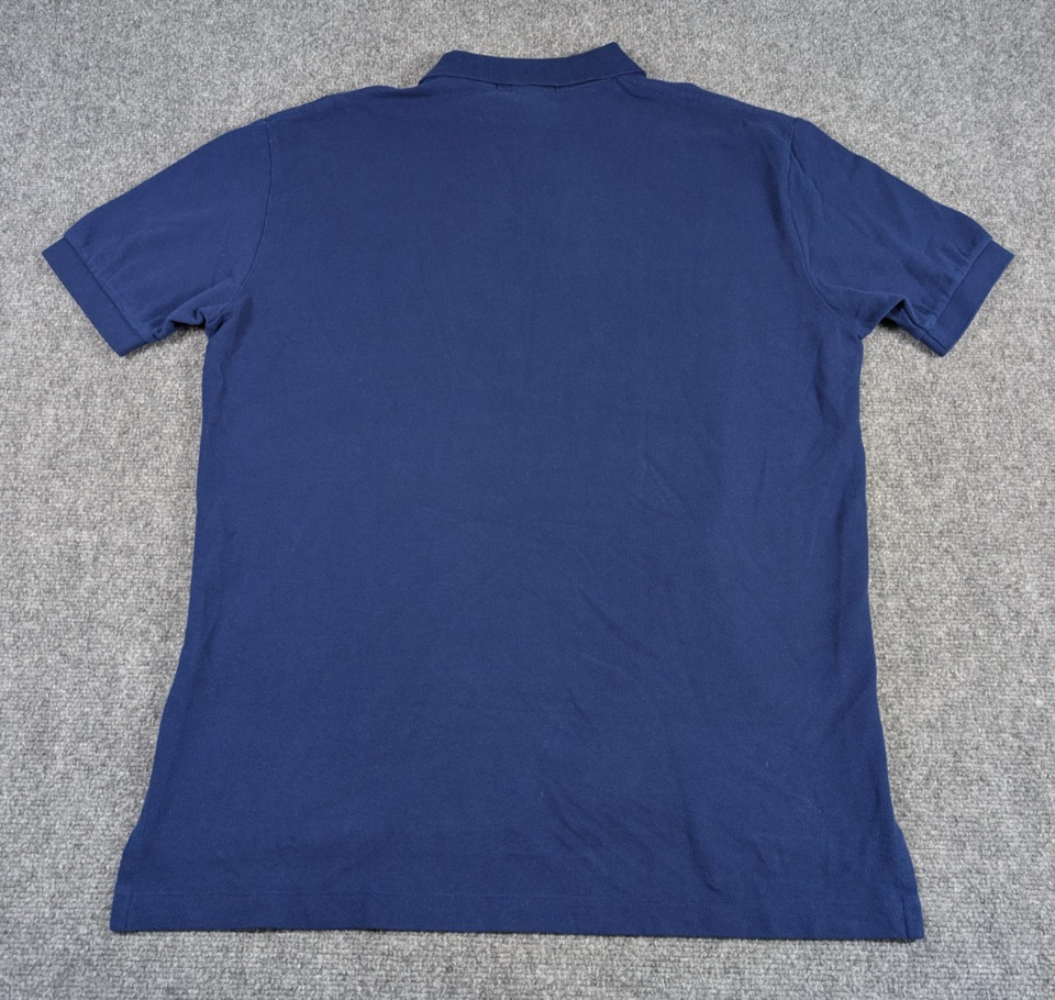 Polo Ralph Lauren Mesh Polo Shirt Mens Large Fall Royal Blue Green Pony ...