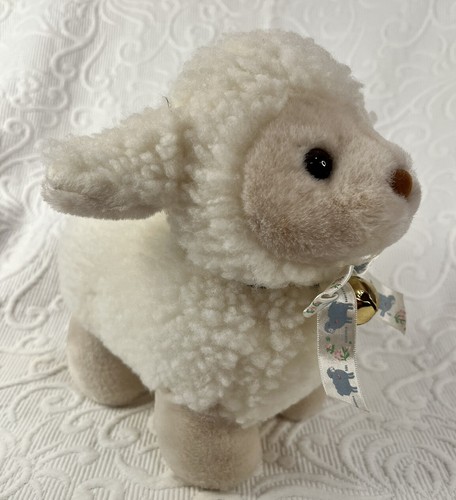 Mervyns Playful Pals Lamb Sheep 10" Plush Stuffed Sherpa Wooly Bell ...