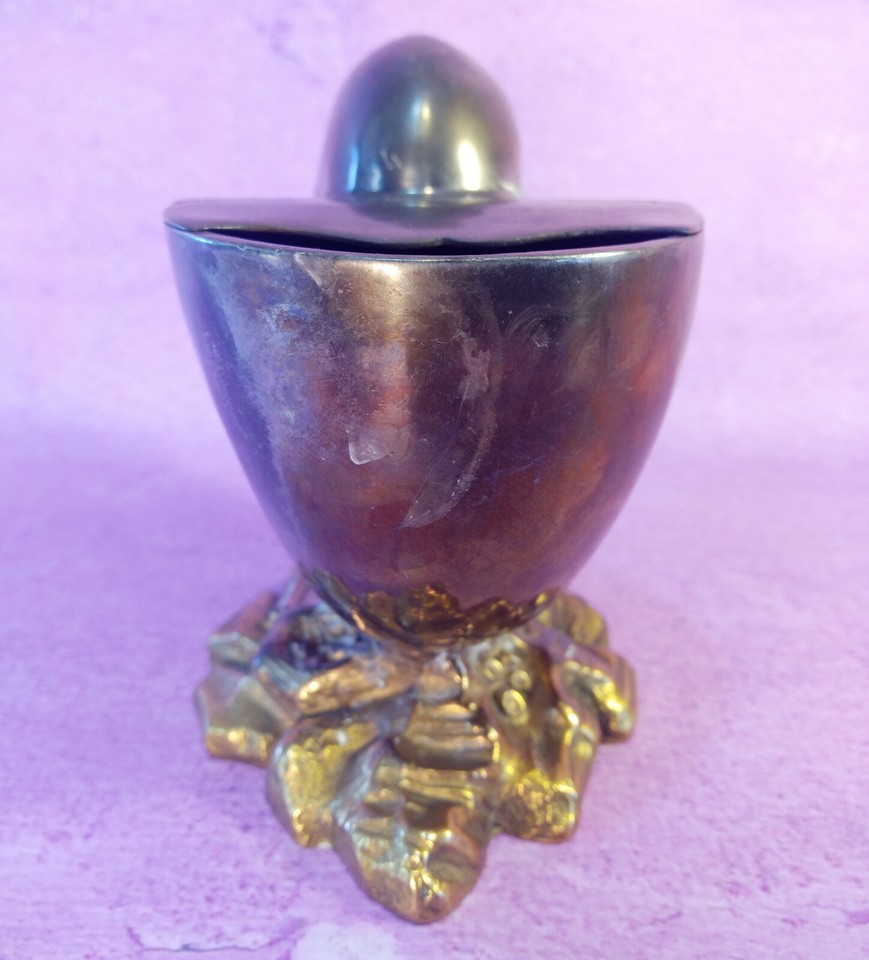 Victorian Spoon Warmer Nautilus Shell 1800s Antique Silverplate Brass ...