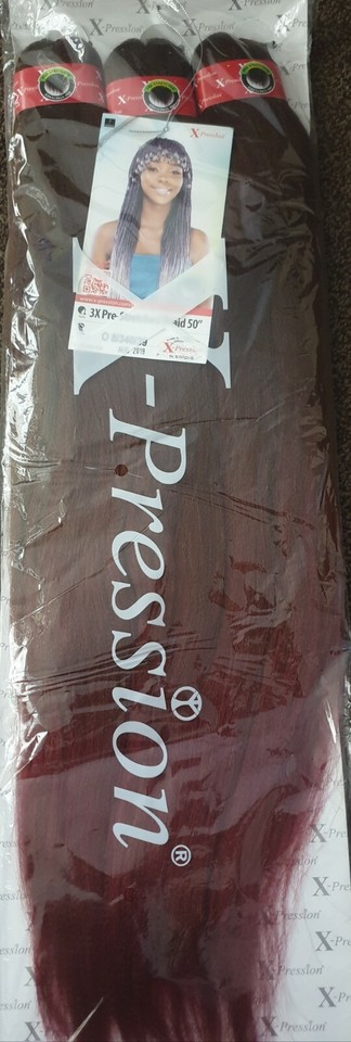 Xpression 3x PreStretched Ombre Braids Hair Extensions 3bundle in a ...