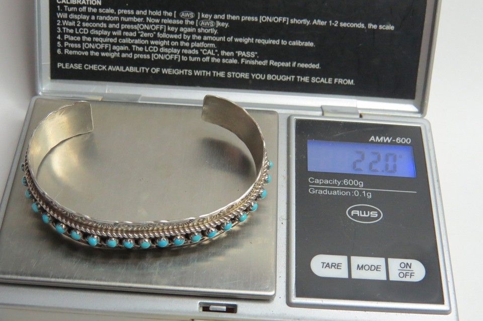 BRACELET INDIAN MOTIF BLUE TURQUOISE SILVER 925 Jason & Pearl Ukestine ...