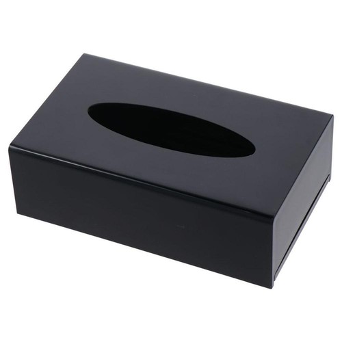 1 Pcs Black Tissue Box Cover Rectangular Tissue Holders for Bathrooms ...