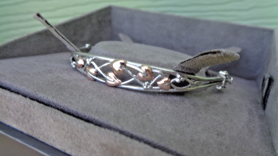 Clogau Bracelet Welsh Gold Tree Of Life Bangle Sterling Silver & Rose ...