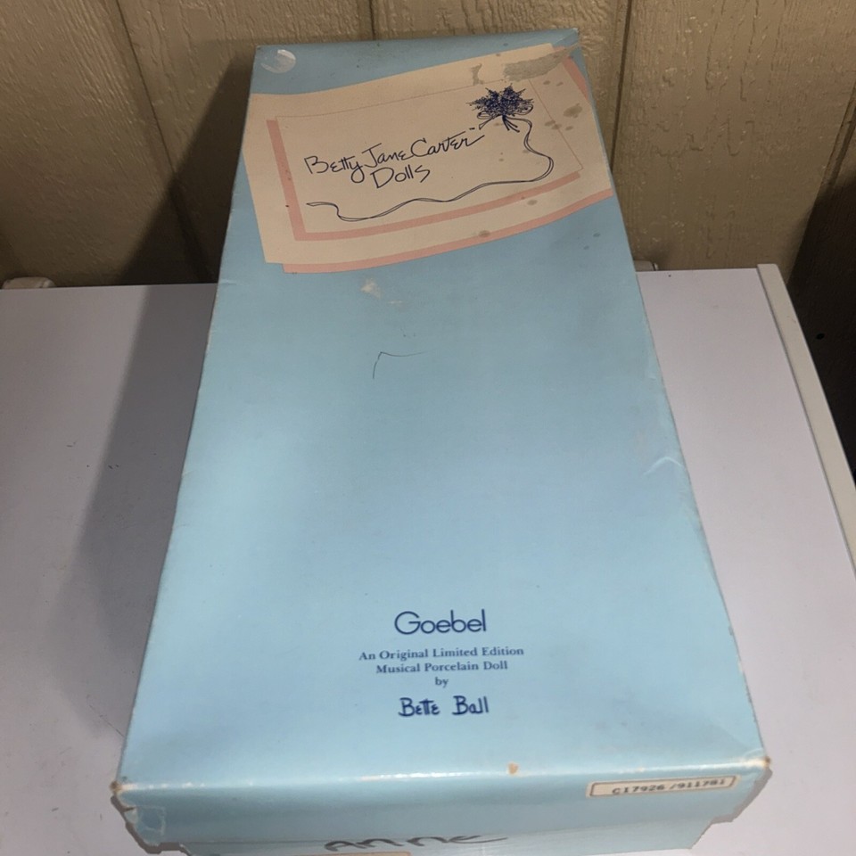 Betty Jane Carter by Goebel Musical Porcelain By Bette Ball “The Cookie ...