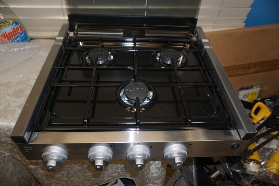 Dometic Cu423 Propane 3 Burner Stainless Steel Cooktop Stove RV Camper ...
