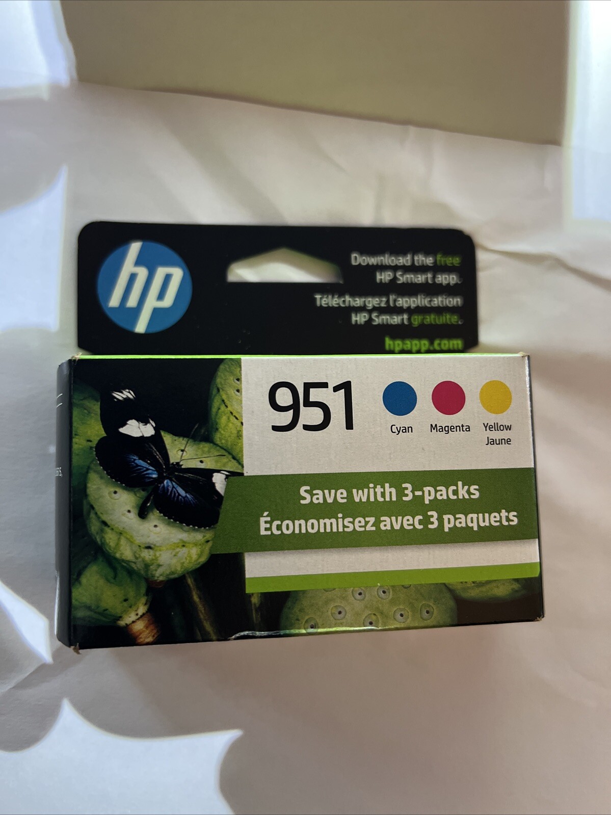 New Sealed 3-PACK HP GENUINE 951 COLOR INK in RETAIL BOX OFFICEJET PRO ...
